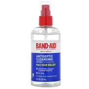 Band Aid, Antiseptic Cleansing Spray, Max Pain Relief , 8 fl oz 237 ml ...