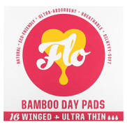 Here We Flo, Bamboo Day Pads, Ultra Thin with Wings, 16 Pads price in ...